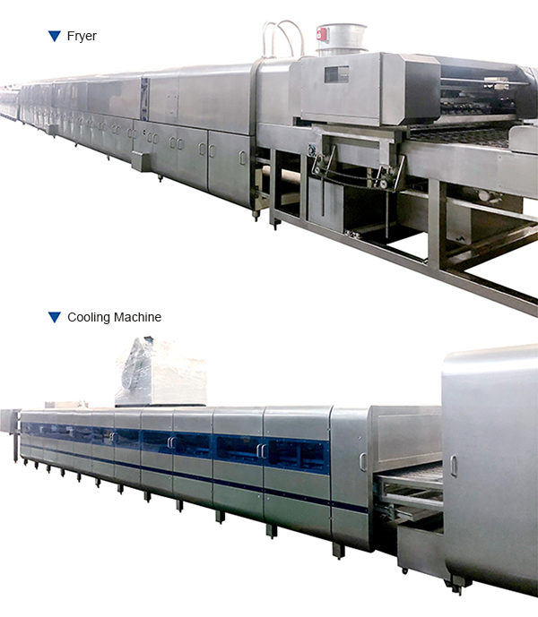 Fully Automatic Instant Noodles Machinery 125KW Noodle Making Equipment